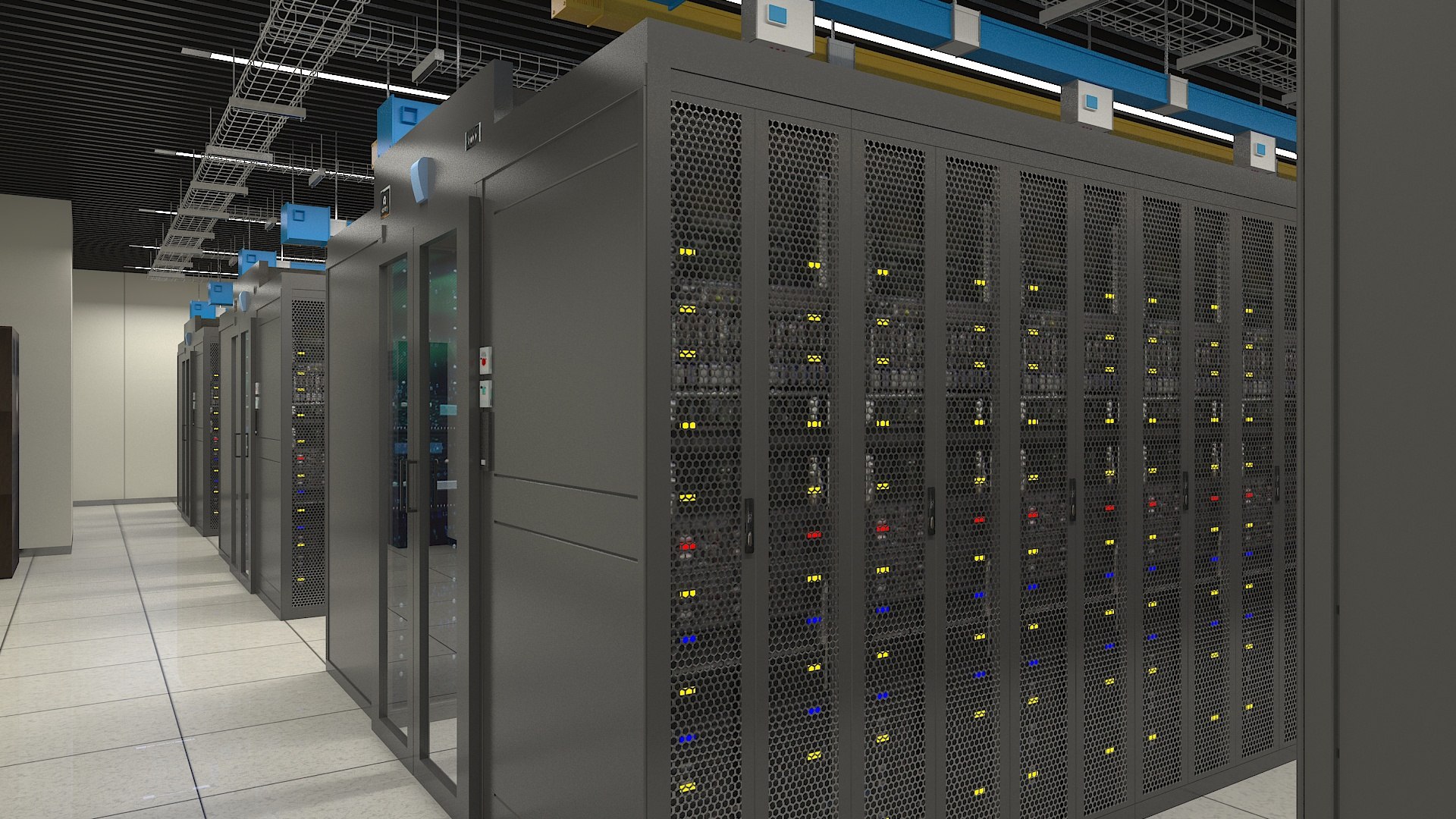 Modern Computer Server Room 2 3D Model - TurboSquid 2258509