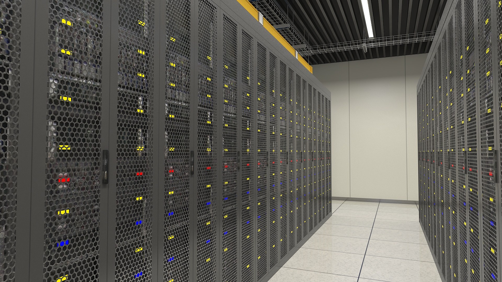 Modern Computer Server Room 2 3D Model - TurboSquid 2258509