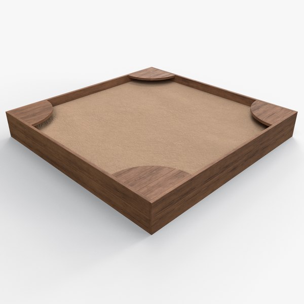 modelo 3d PBR Outdoor Wooden Sandbox Square A - TurboSquid 2061099