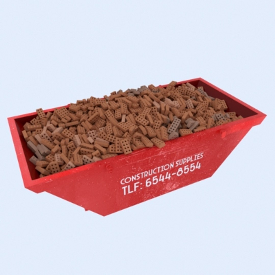 3D Industrial Container With Bricks VOL 1 Model - TurboSquid 1965323