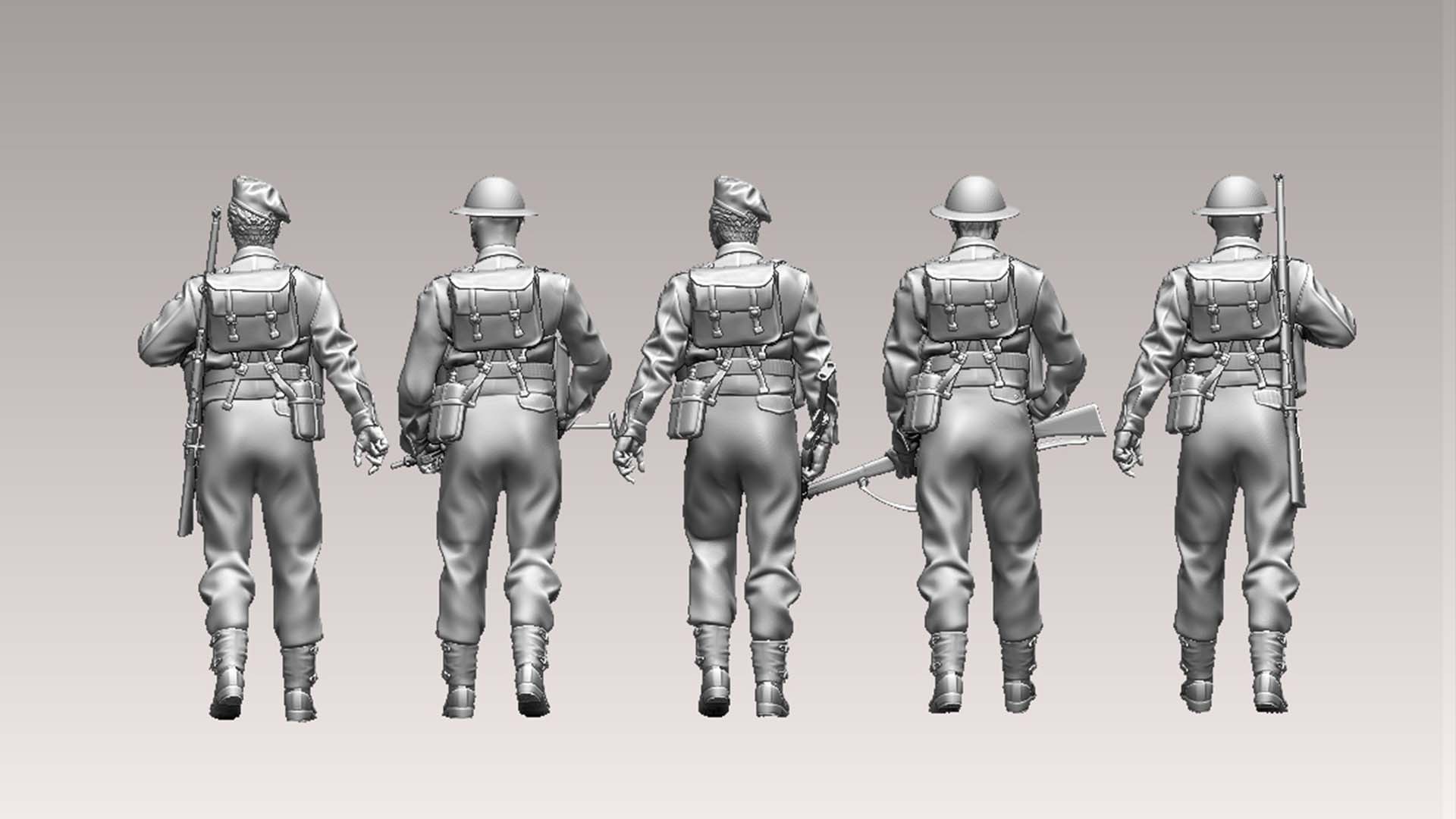 British soldiers model - TurboSquid 1651601