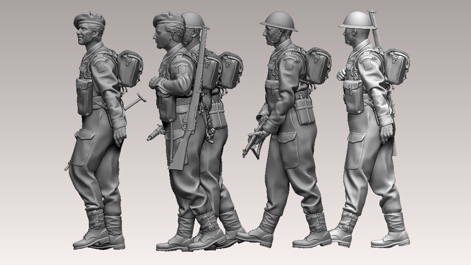British soldiers model - TurboSquid 1651601