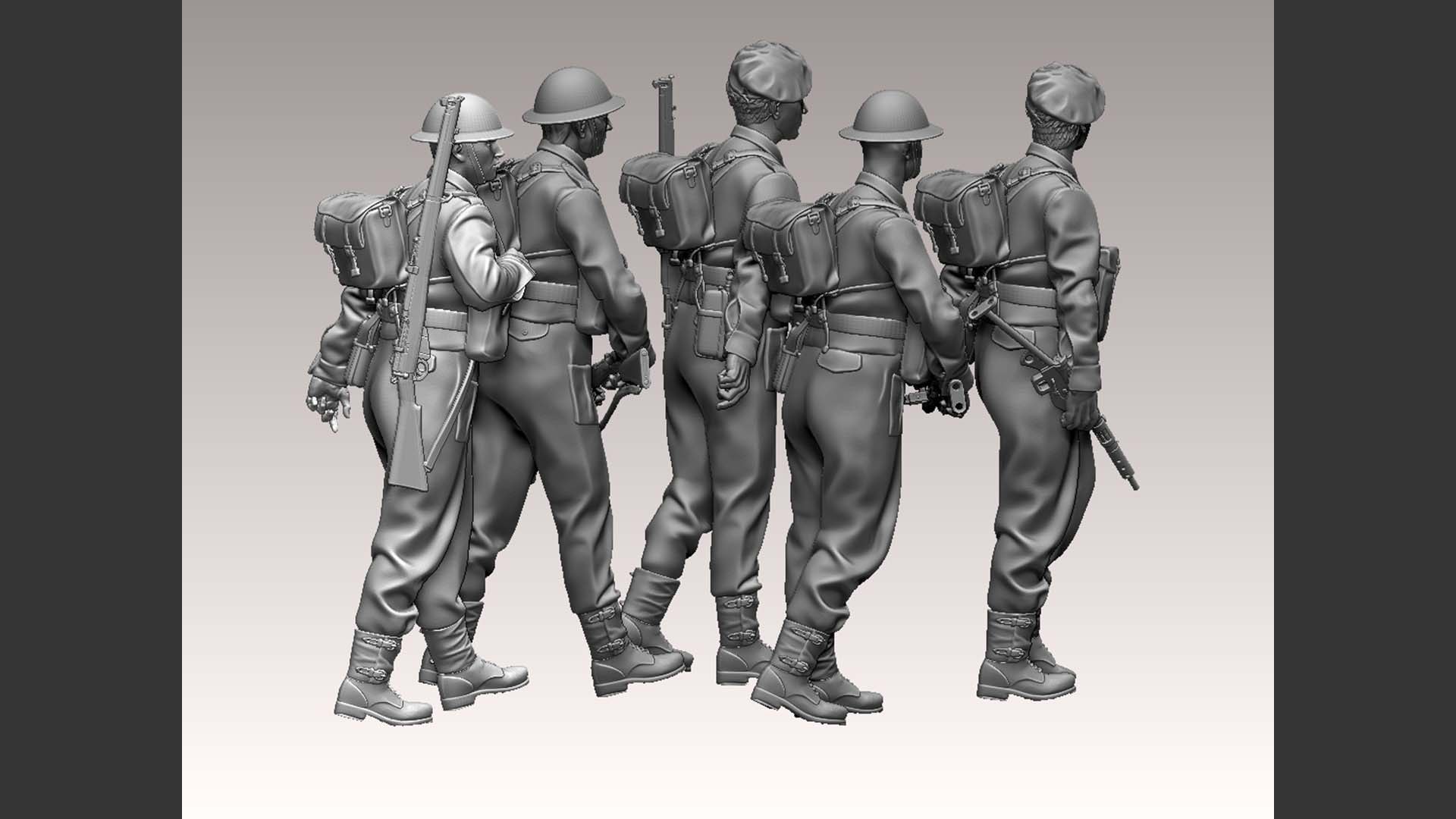 British soldiers model - TurboSquid 1651601