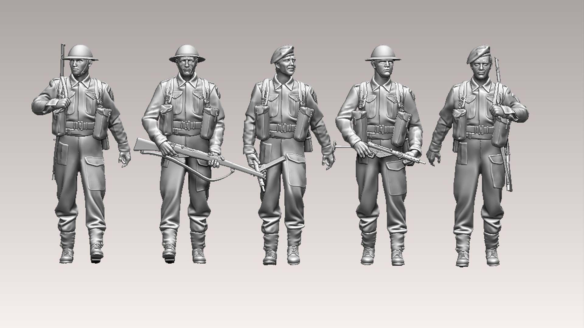 British soldiers model - TurboSquid 1651601