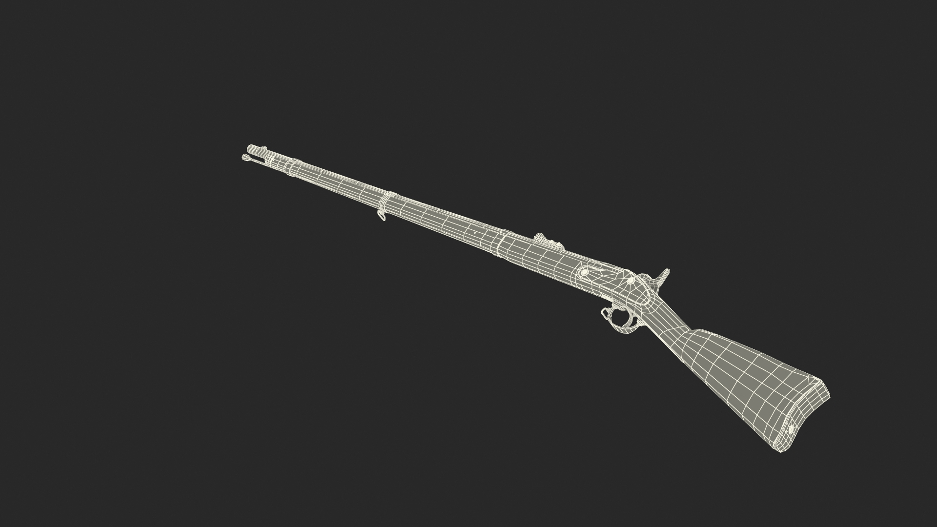 3D Model Vintage Flintlock Rifle - TurboSquid 2229470