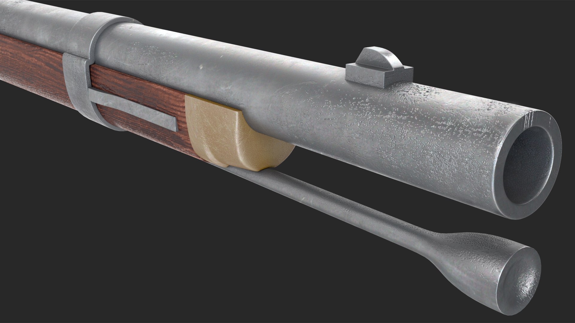 3D Model Vintage Flintlock Rifle - TurboSquid 2229470