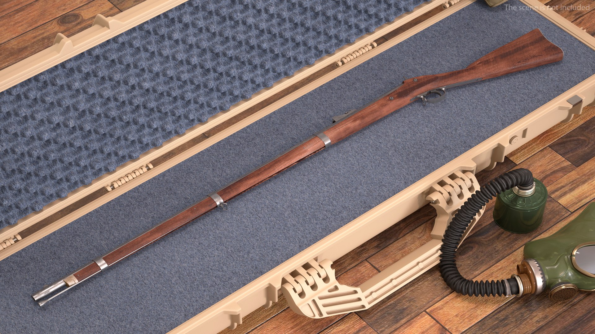 3D Model Vintage Flintlock Rifle - TurboSquid 2229470