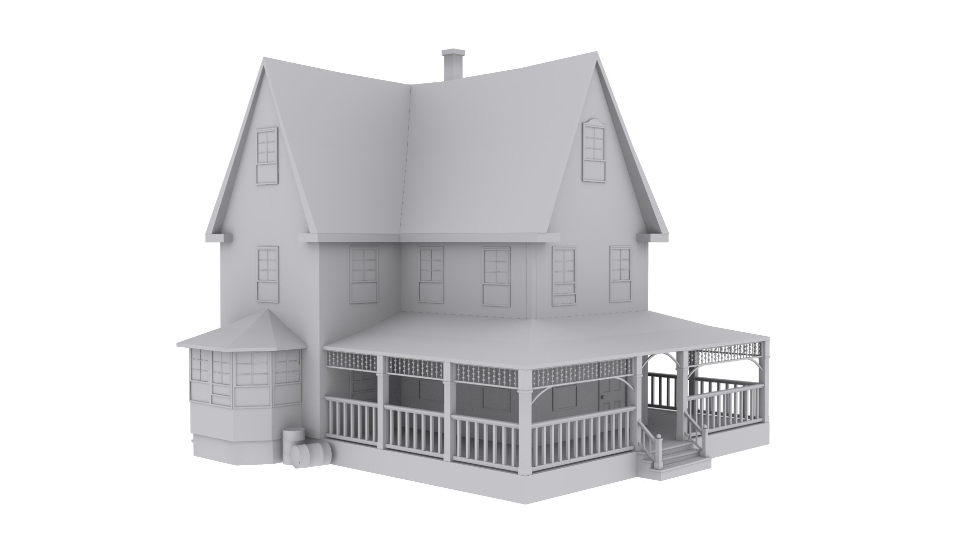 Old House Model - TurboSquid 1379575
