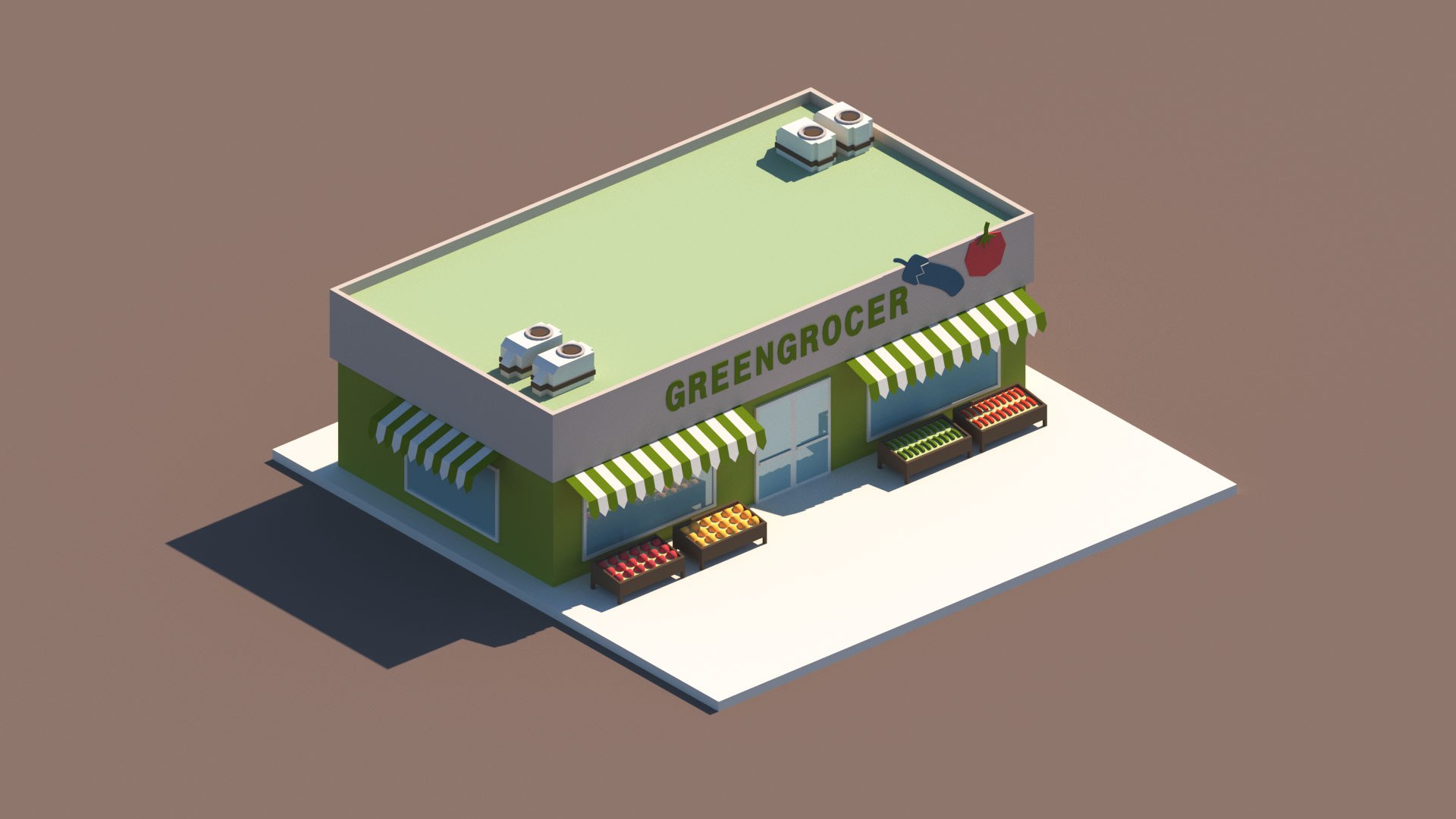 Cartoon Shops Package City Model - TurboSquid 1654597