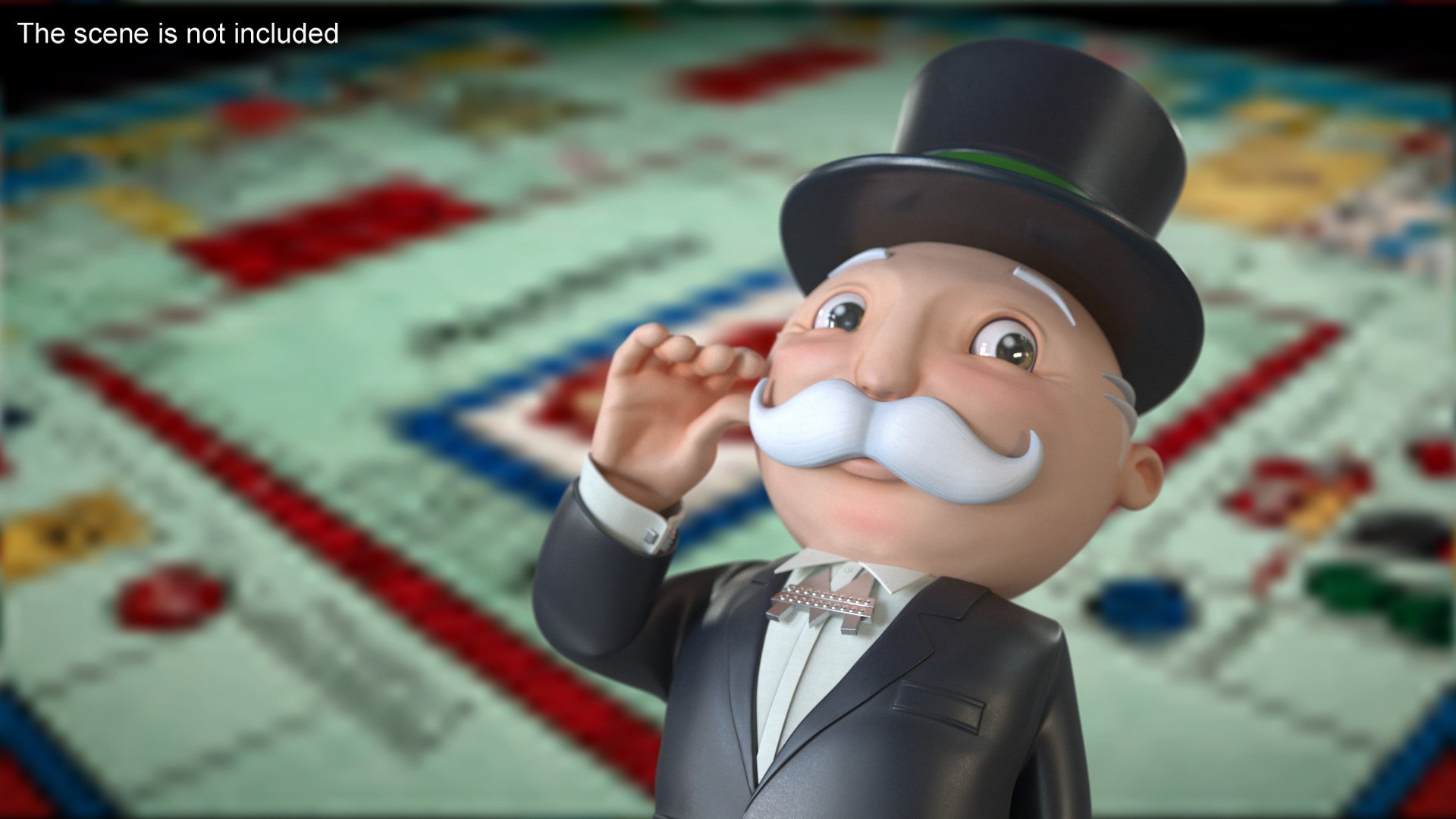 3D Mr Monopoly Moustache Twirl Pose Model - TurboSquid 2276044