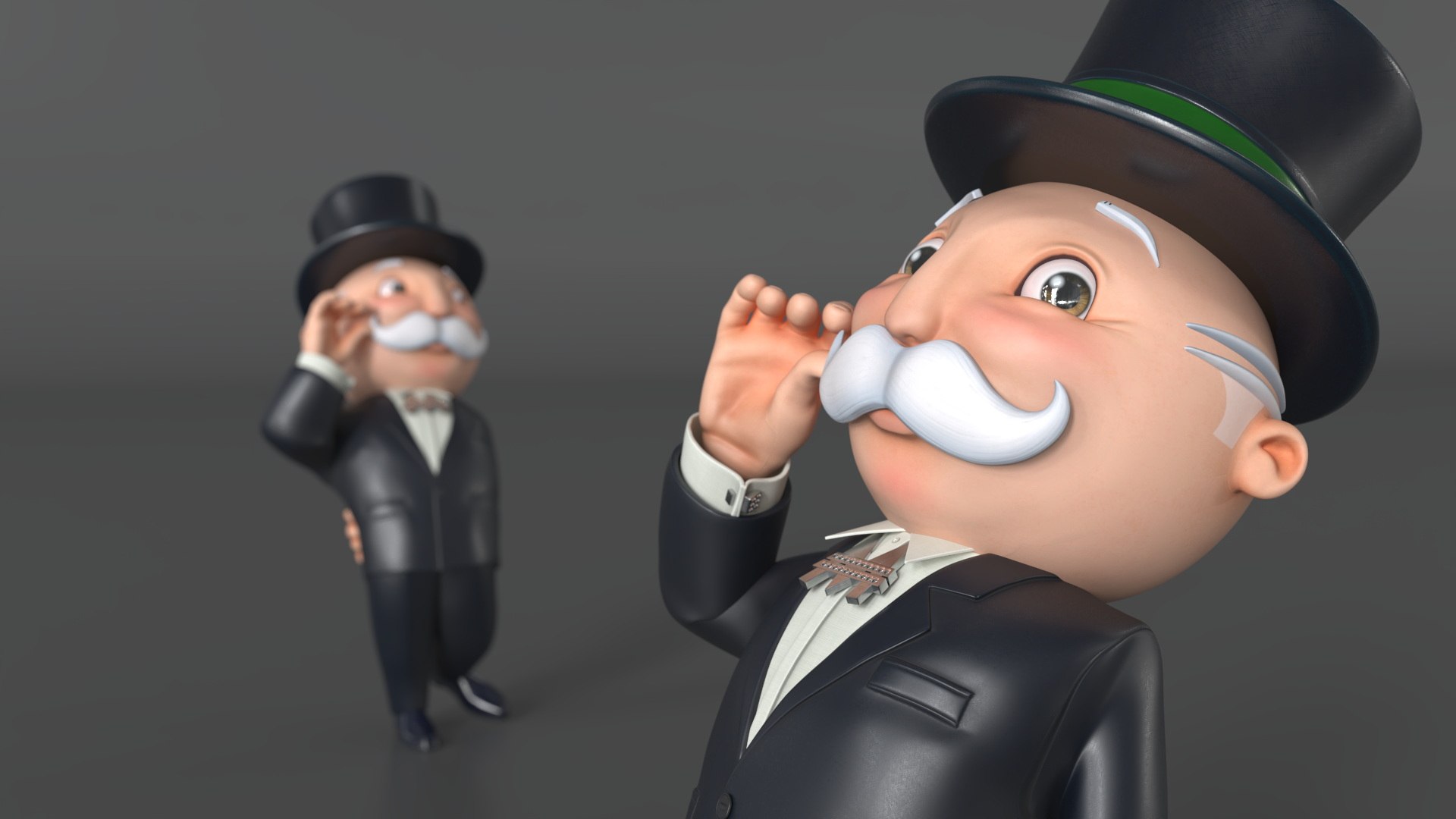 3D Mr Monopoly Moustache Twirl Pose Model - TurboSquid 2276044