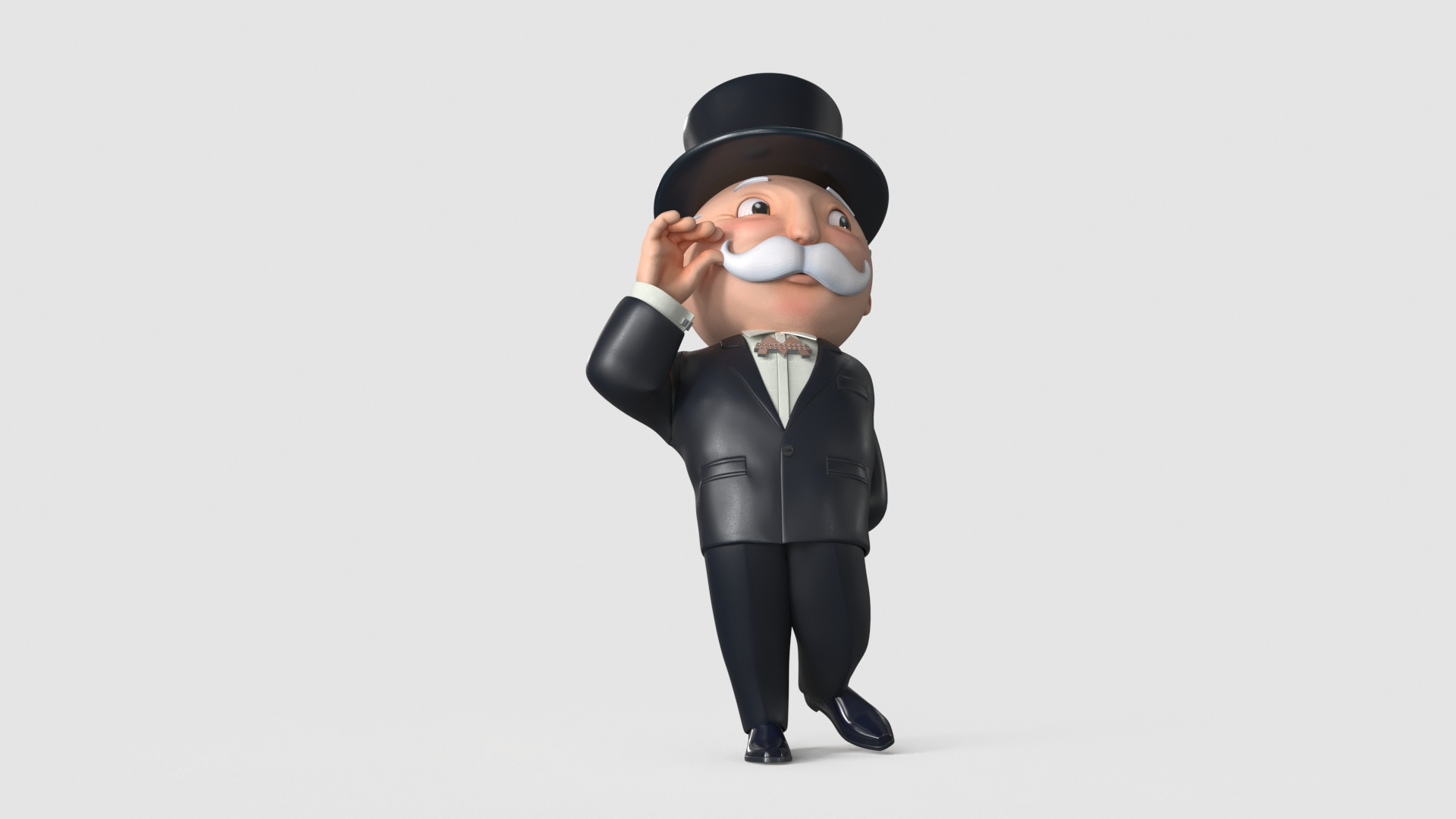 3D Mr Monopoly Moustache Twirl Pose Model - TurboSquid 2276044