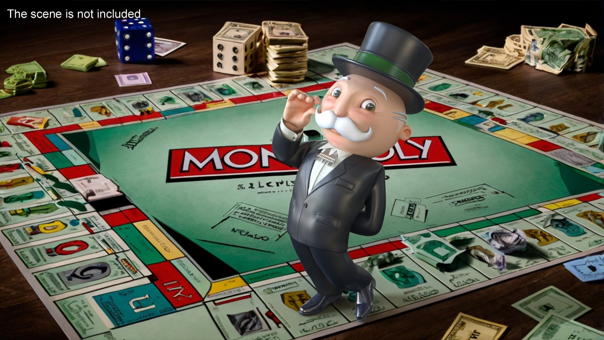 3D Mr Monopoly Moustache Twirl Pose Model - TurboSquid 2276044