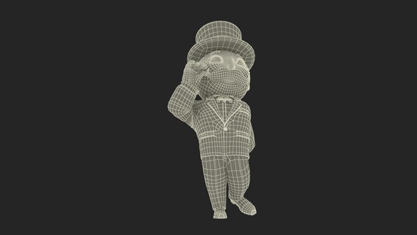 3D модель Мистер Монополия Поза с закрученными усами - TurboSquid 2276044