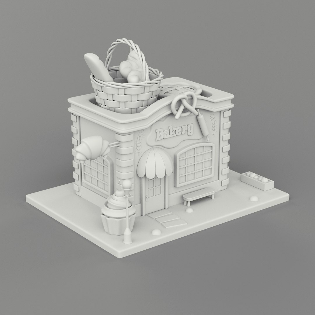 3D High Poly Bakery 01 Model - TurboSquid 2033981