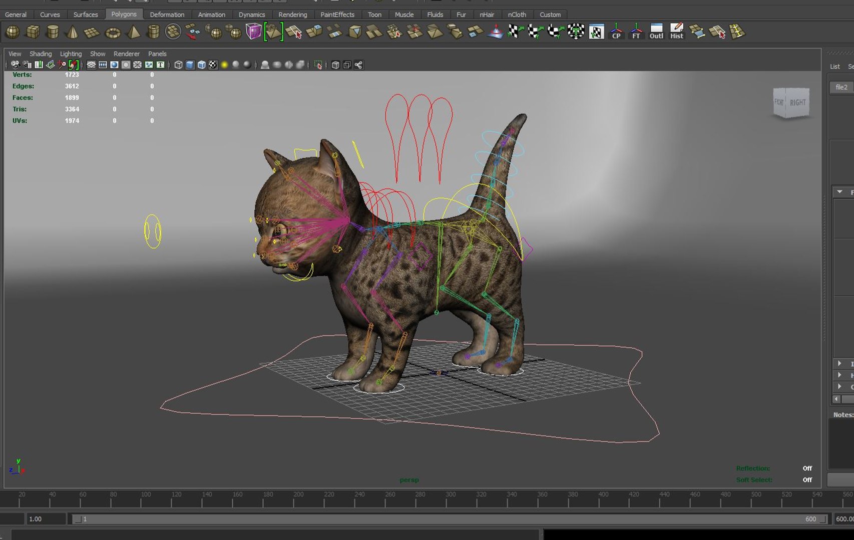 Cute Cartoon Cat Rigged Model - TurboSquid 1253988