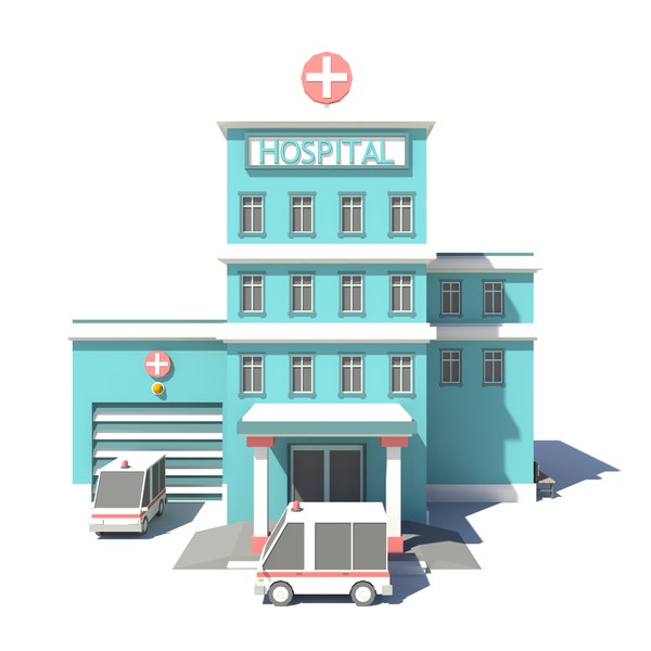 Building hospital 3D model - TurboSquid 1366323