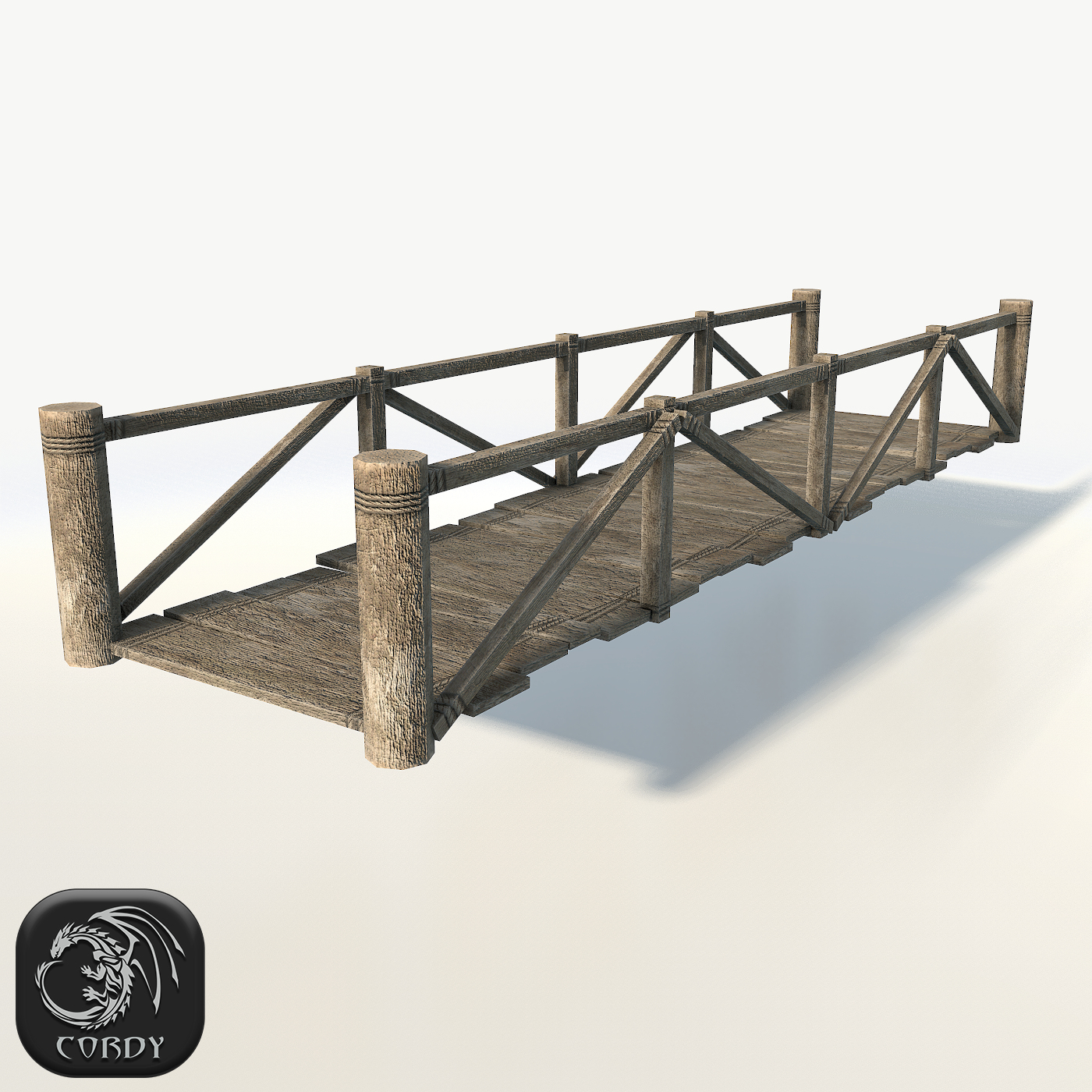 bridge wooden 3d model