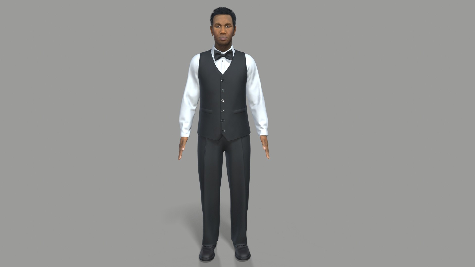 Waiter Character Model - TurboSquid 2394847