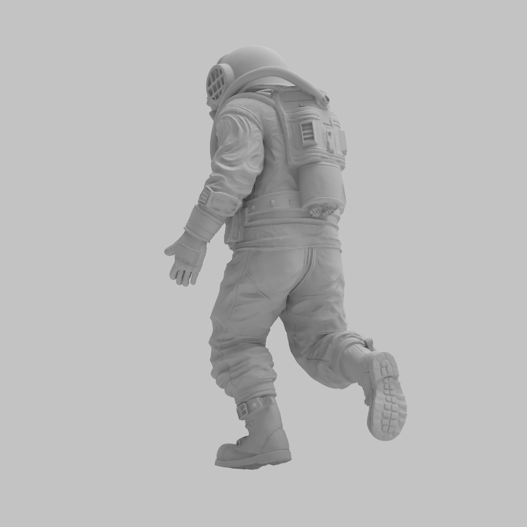 3D Realistic Vintage Diver Character For 3d Prin - TurboSquid 2480378