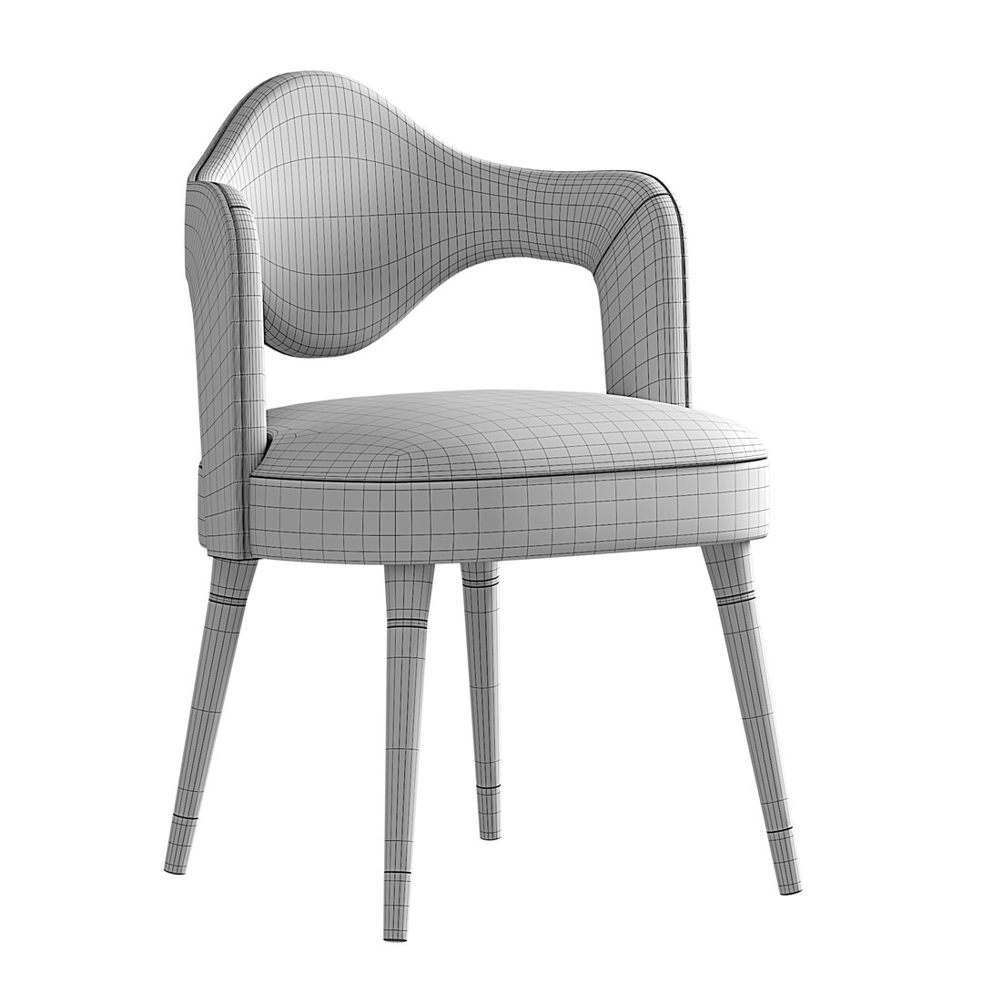 3D Chaplin Dining Chair Model - TurboSquid 2151792