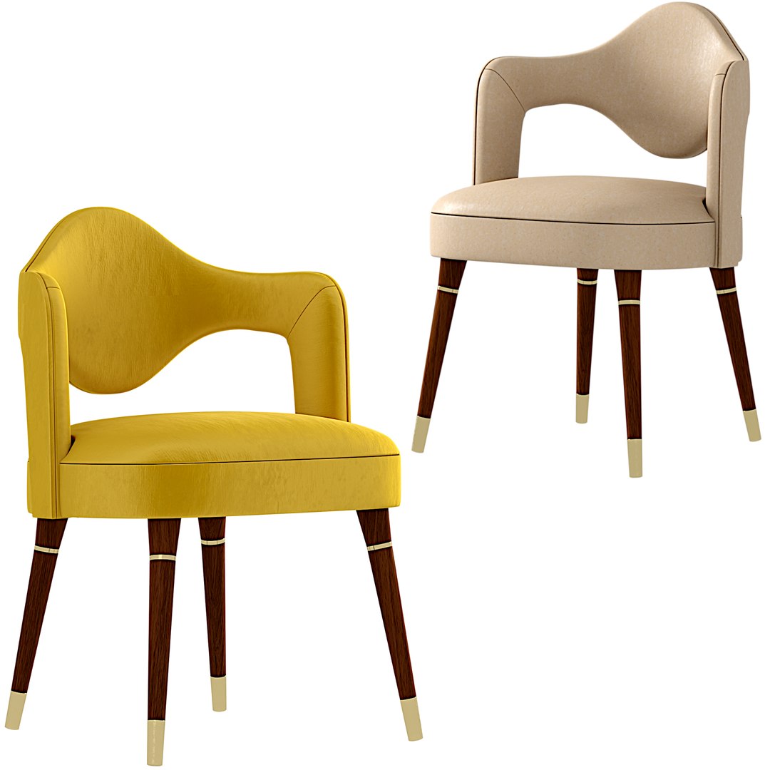 3D Chaplin Dining Chair Model - TurboSquid 2151792