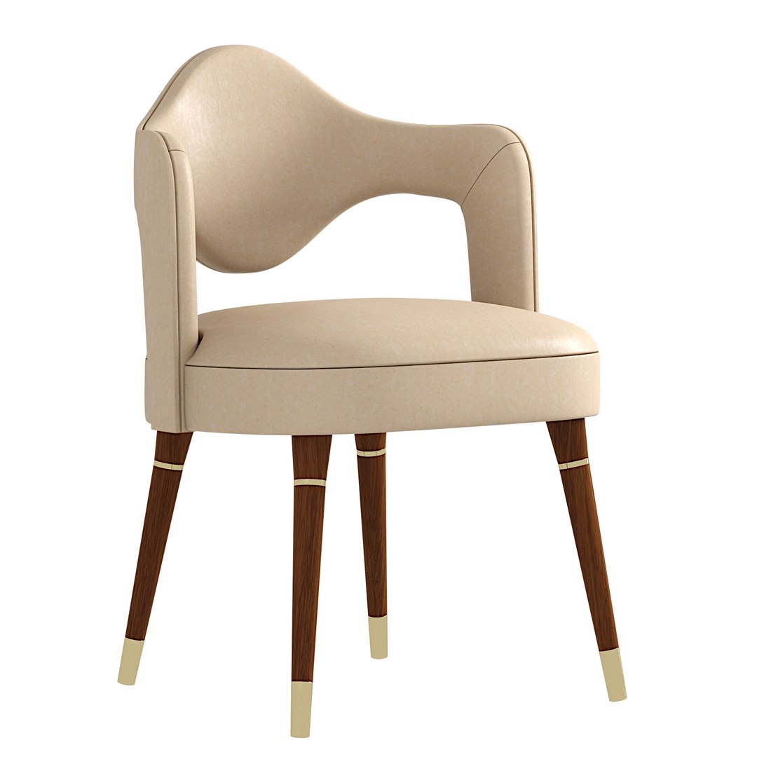 3D Chaplin Dining Chair Model - TurboSquid 2151792