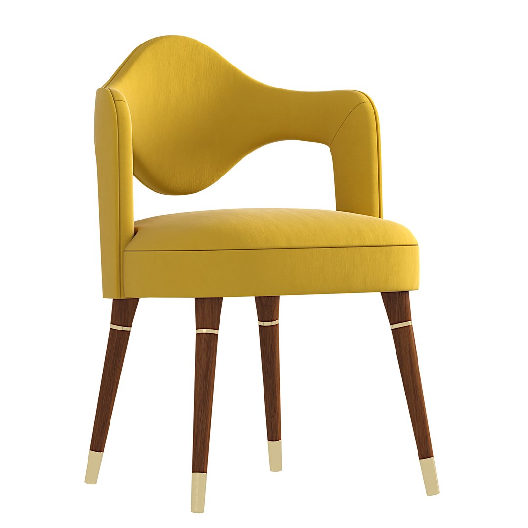 3D Chaplin Dining Chair Model - TurboSquid 2151792