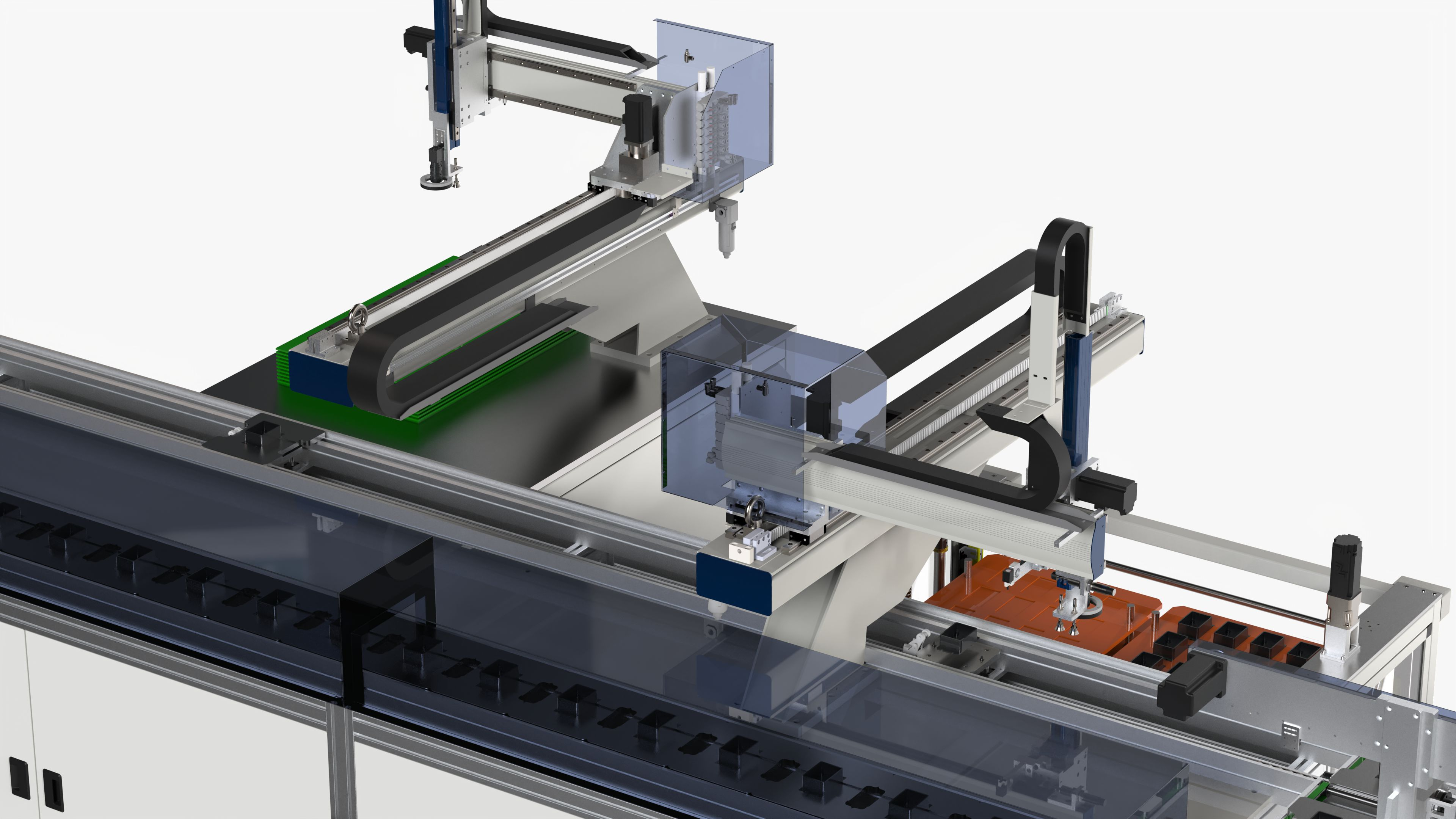 modelo 3d Línea de secado por inyección de pegamento de alimentación ...