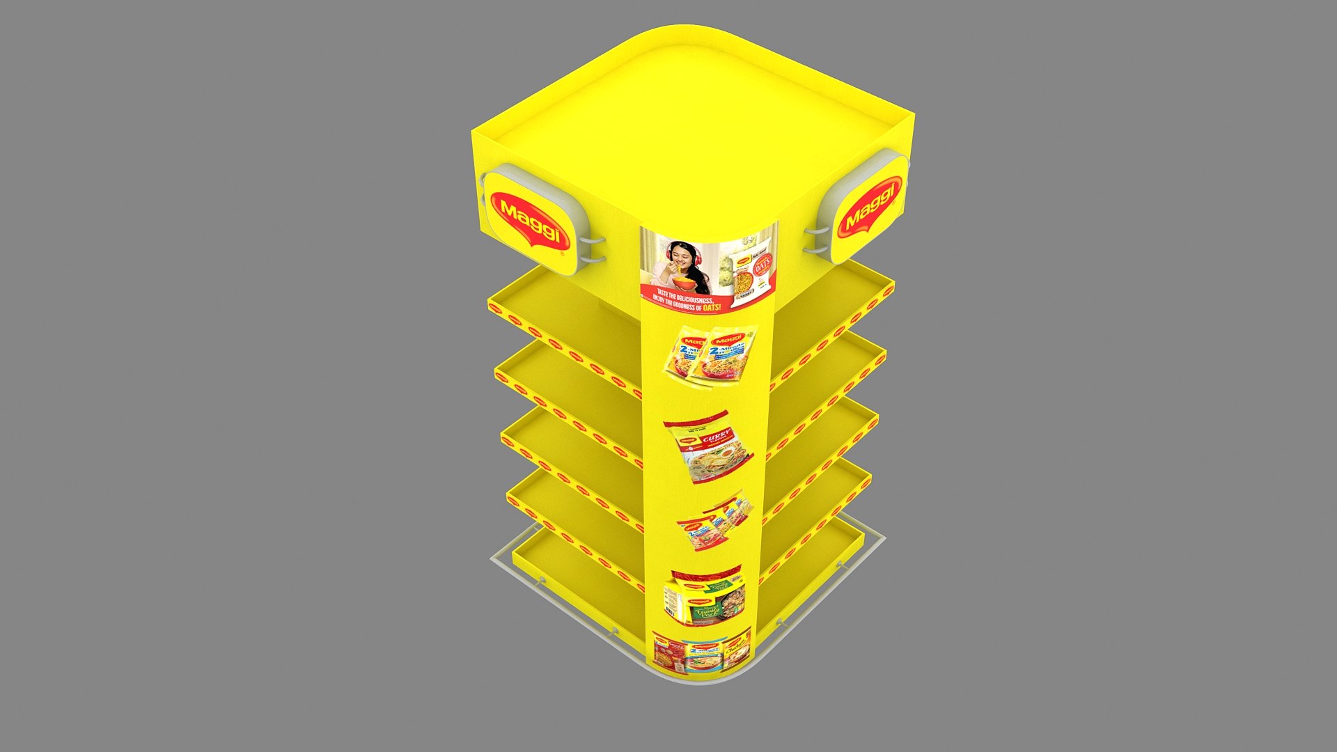 Maggi Display Rack 3D Model - TurboSquid 2285288