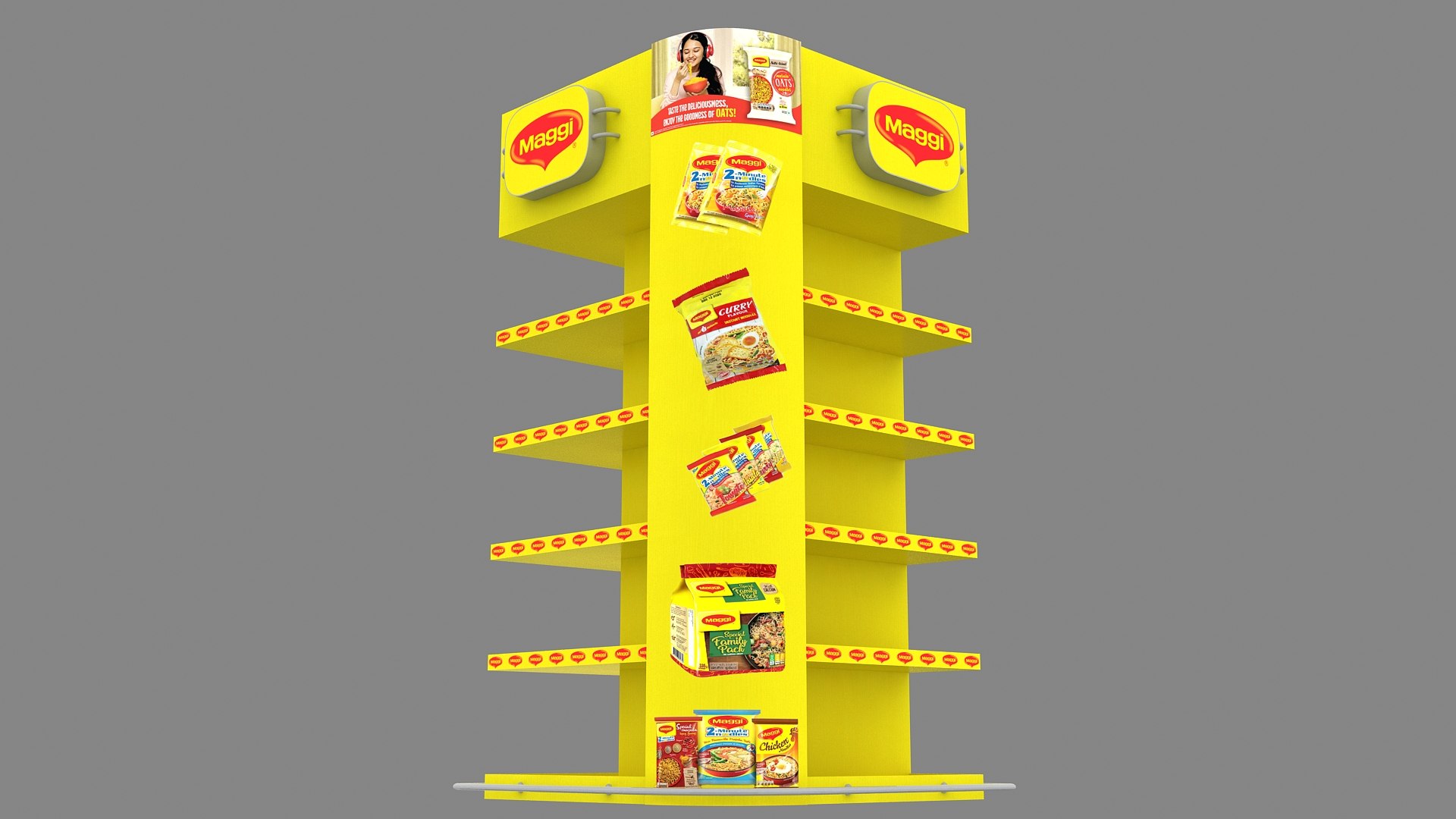 Maggi Display Rack 3D Model - TurboSquid 2285288