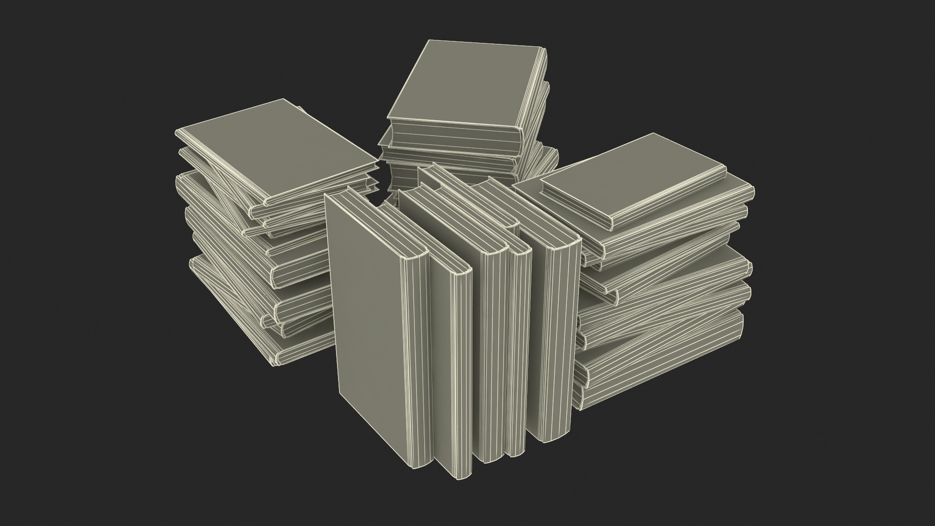 Pile Of Books Model - TurboSquid 2284556