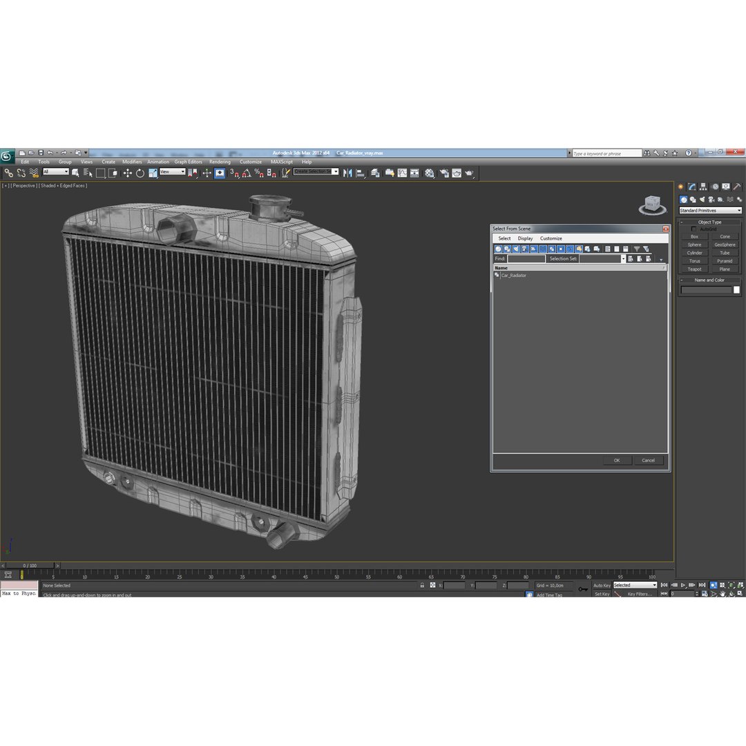 car radiator 3d max