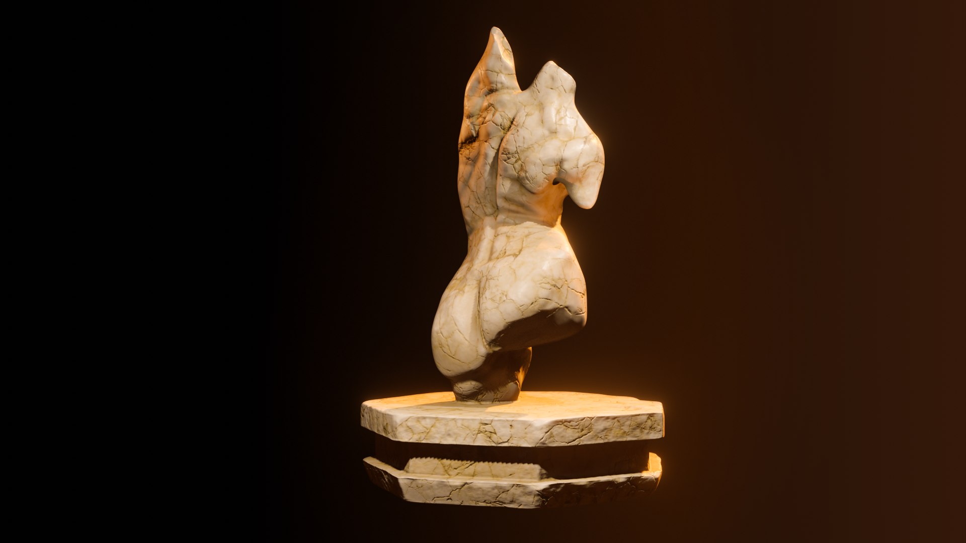 3D Female Torso Statue - TurboSquid 1725645