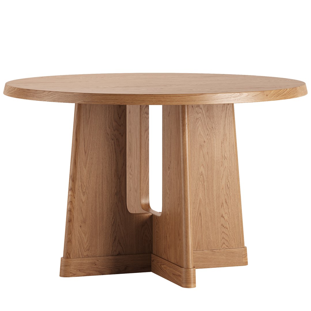 3D Como Dining Chair And Innis Round Dining Table Model - TurboSquid ...