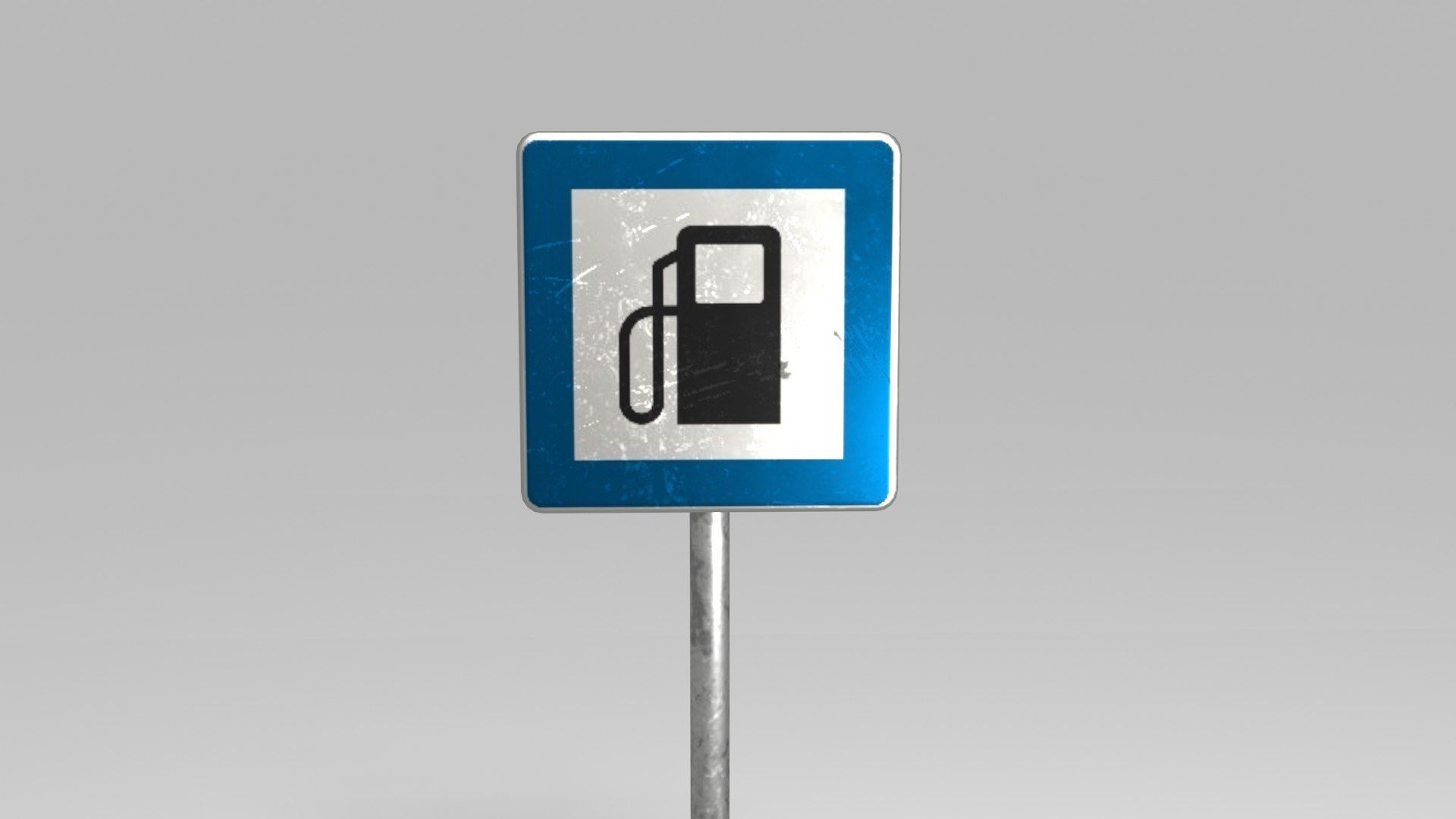 Traffic Sign Petrol Station 3D Model - TurboSquid 2143840