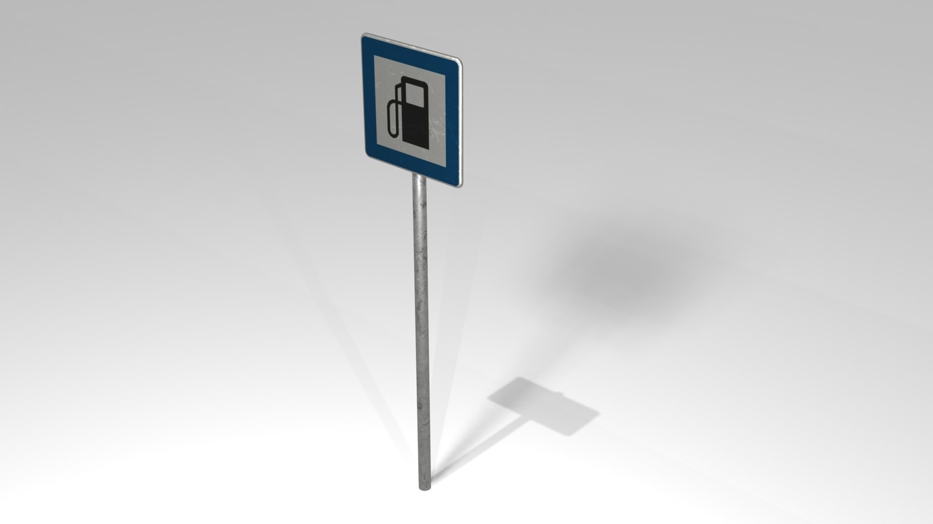 Traffic Sign Petrol Station 3D Model - TurboSquid 2143840