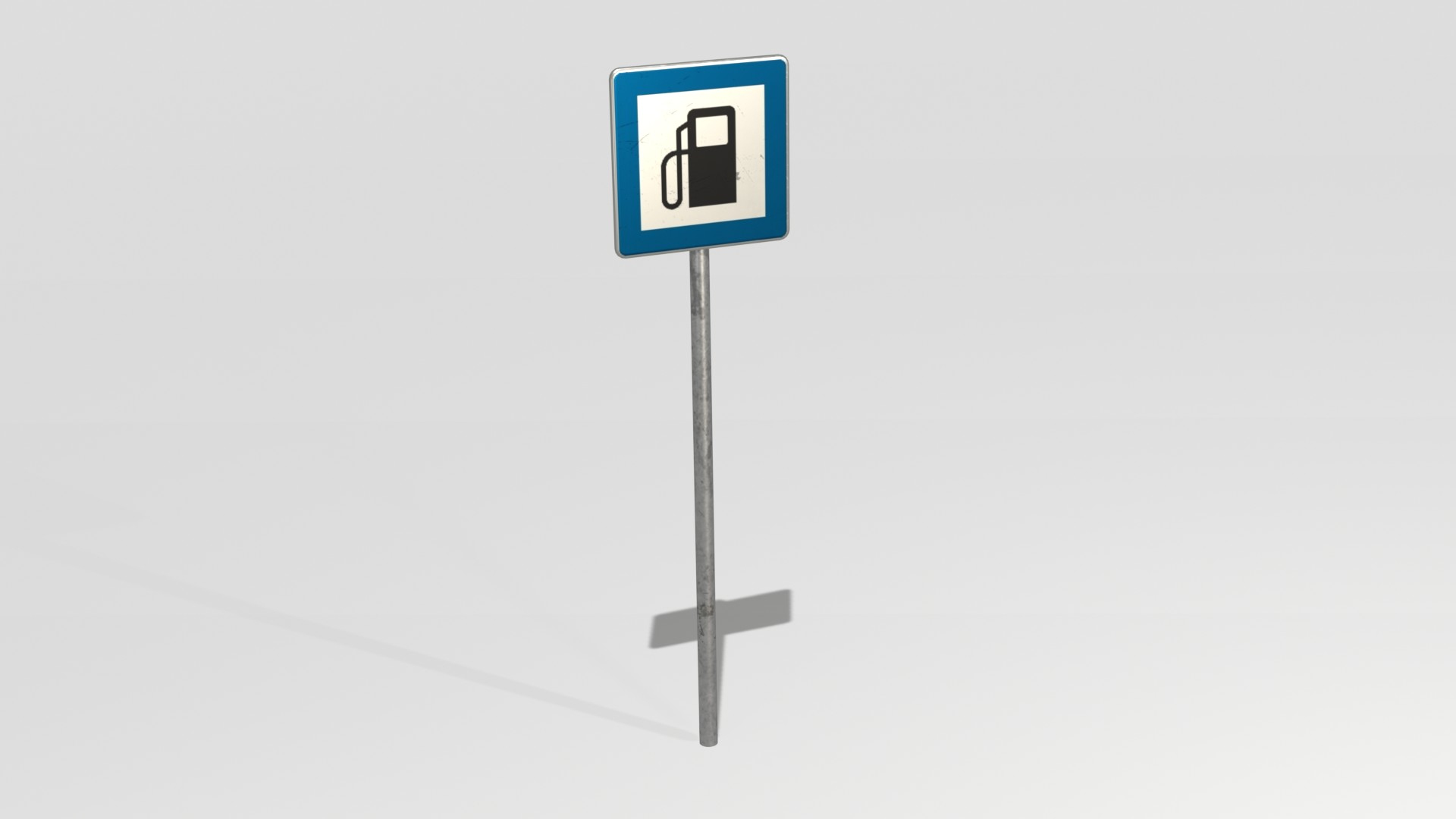 Traffic Sign Petrol Station 3D Model - TurboSquid 2143840
