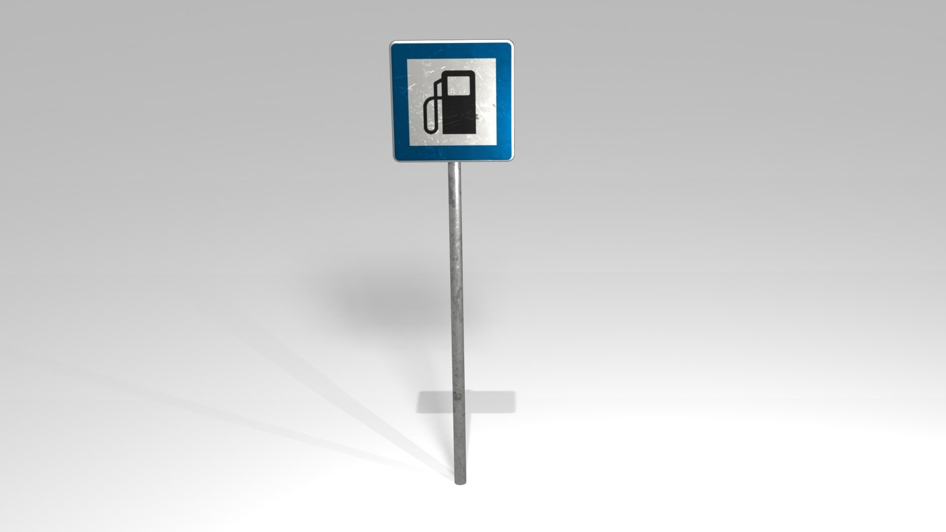Traffic Sign Petrol Station 3D Model - TurboSquid 2143840