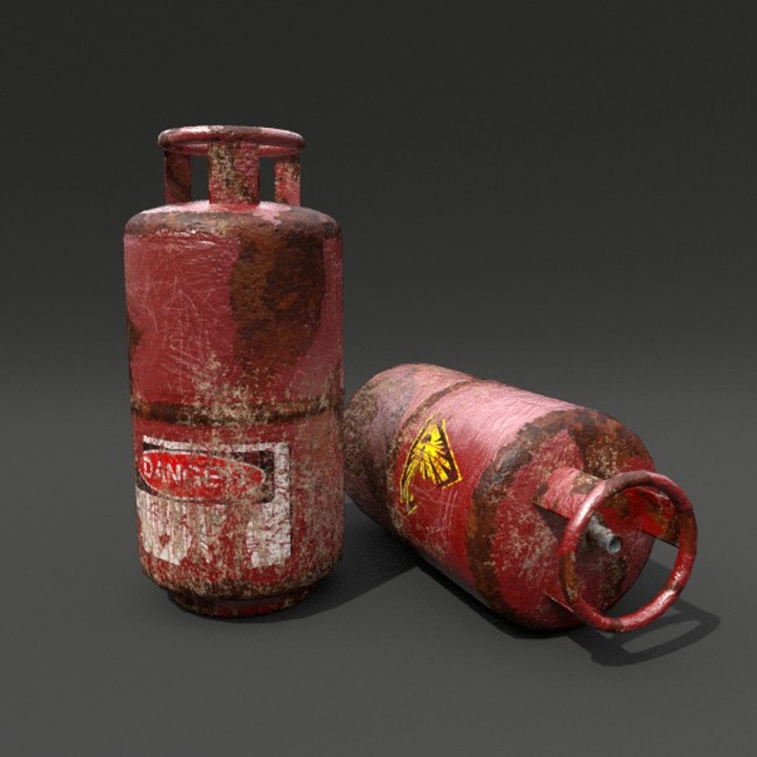 3ds max rusty gas bottle