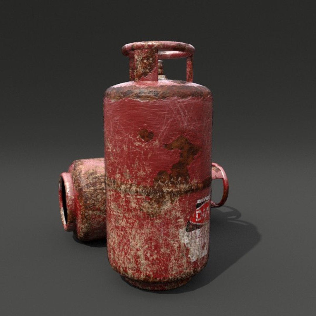 3ds max rusty gas bottle