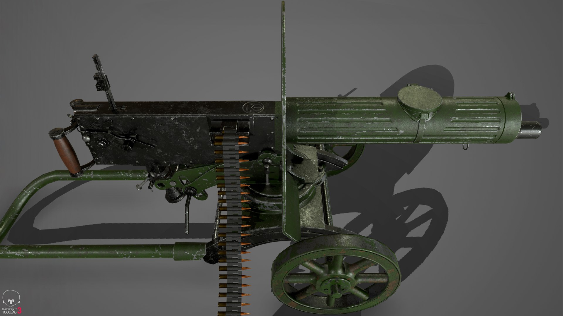 3D ready machine gun maxim - TurboSquid 1467740