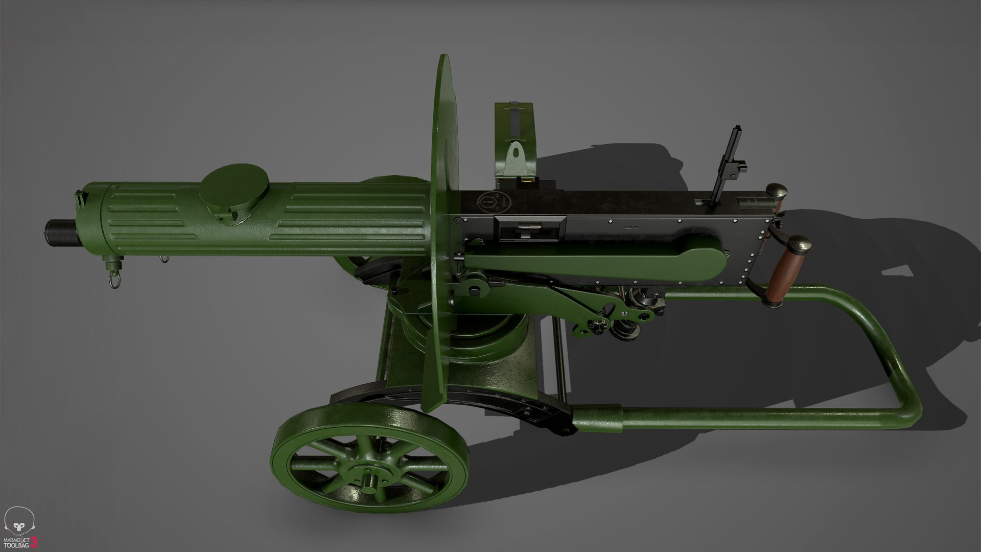 3D ready machine gun maxim - TurboSquid 1467740