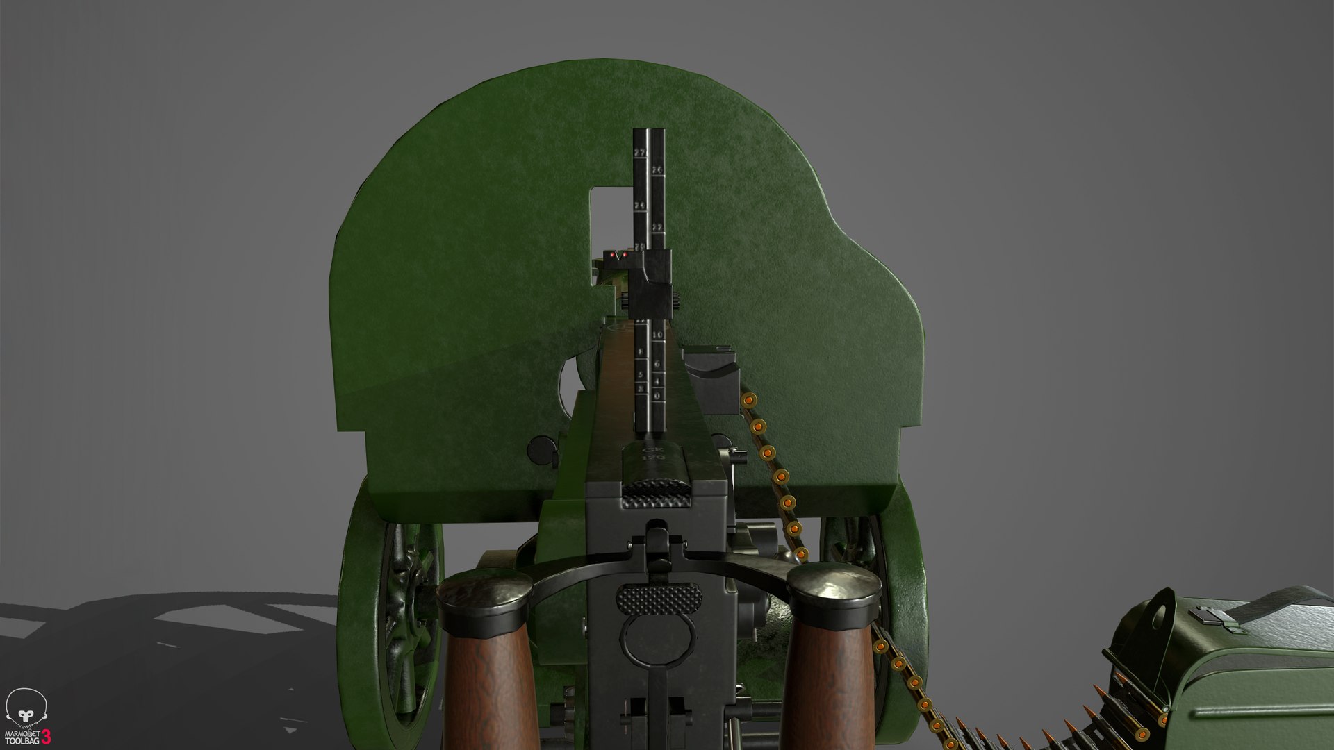 3D ready machine gun maxim - TurboSquid 1467740