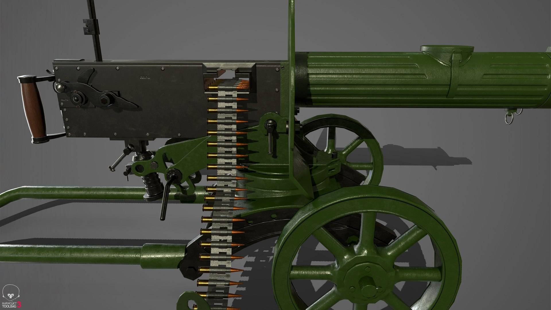 3D ready machine gun maxim - TurboSquid 1467740