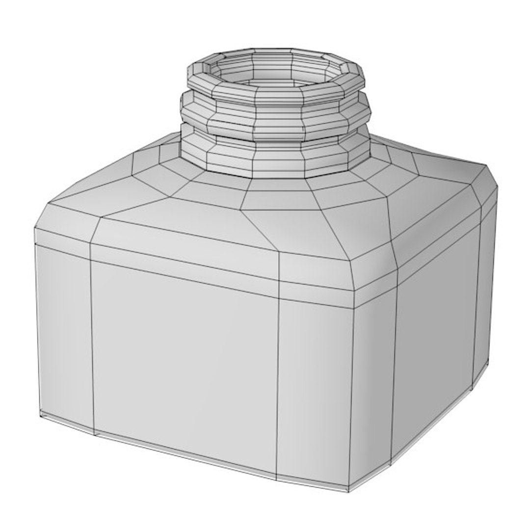 3d Ink Pot Inkpot