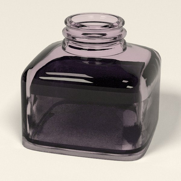 3d ink pot inkpot