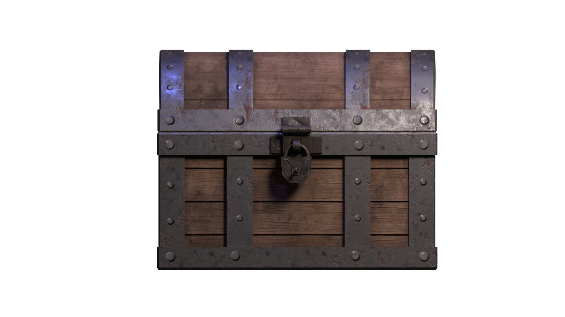 3D Old Chest Rusted - TurboSquid 1639662