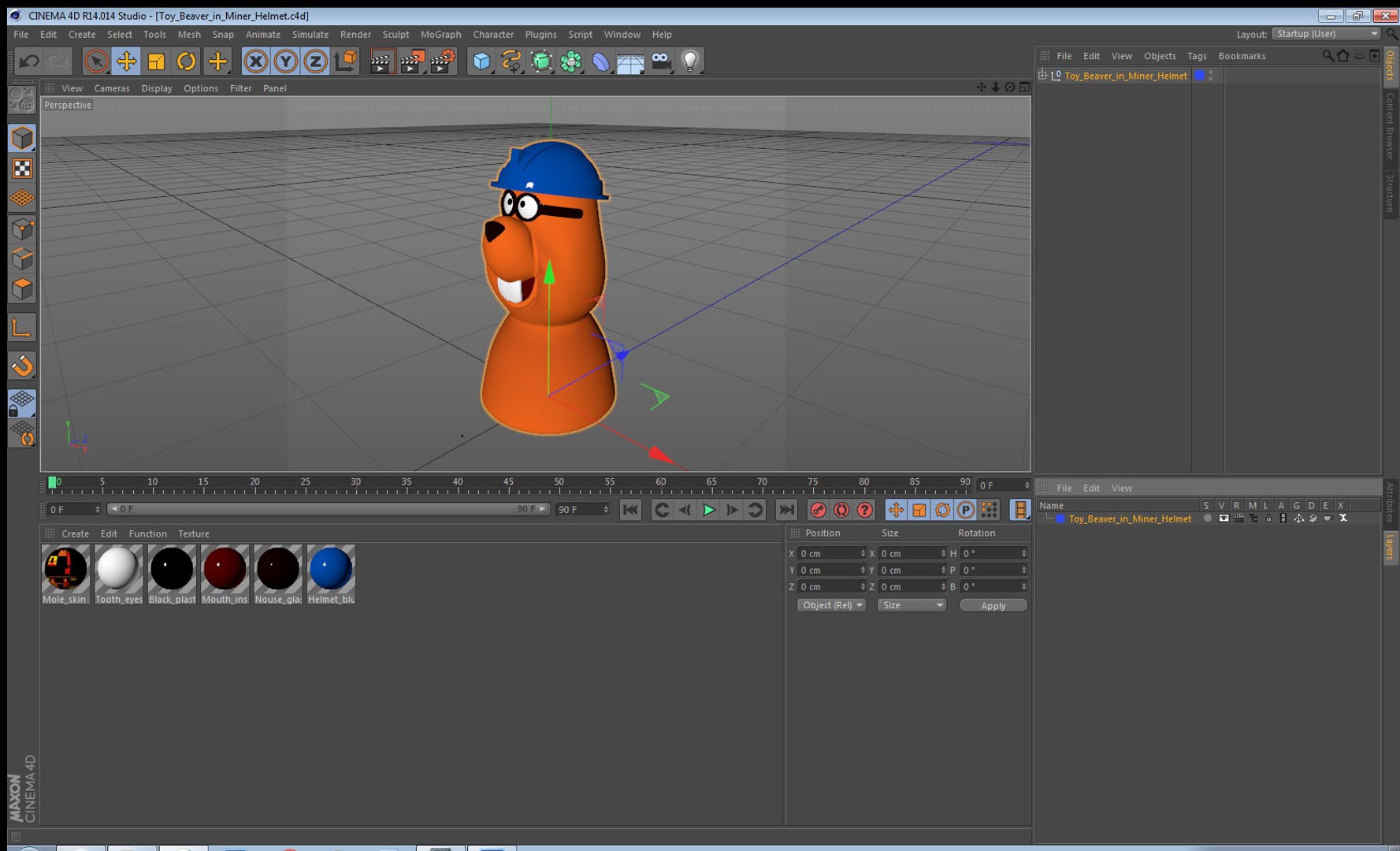 Toy beaver miner helmet 3D model - TurboSquid 1380423