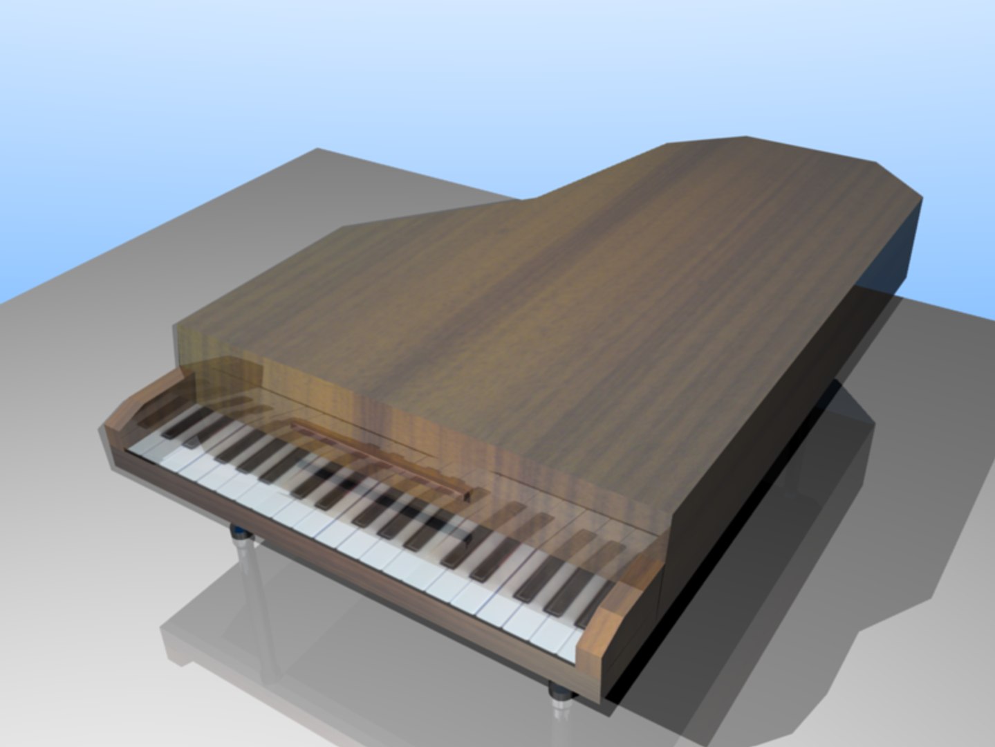 3d Grand Piano Materials Model